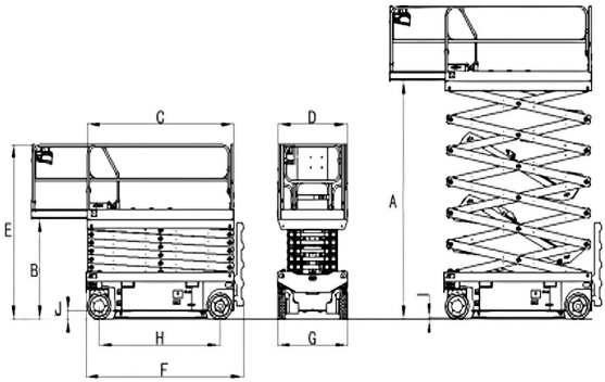 Platform Height 6M Proportional Control Self-Propelled Scissor Lift ...